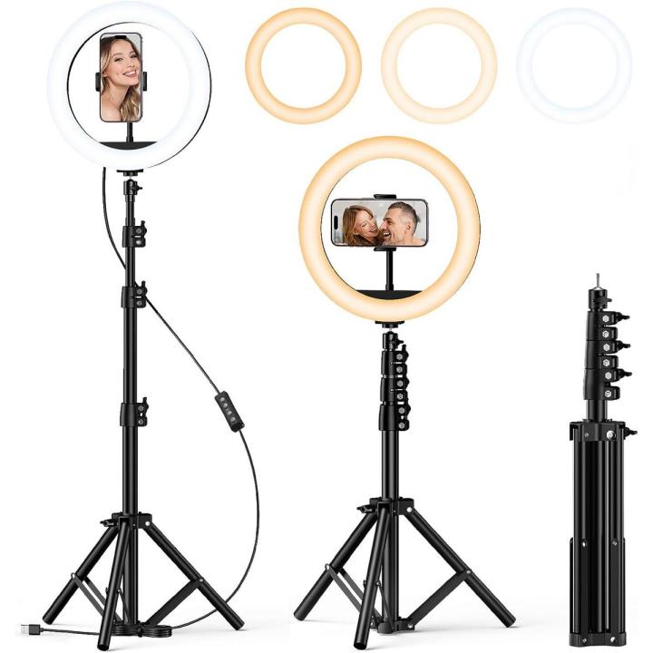 26cm Ring Light With Mobile Holder With 7Feet Tripod Stand in Three ...