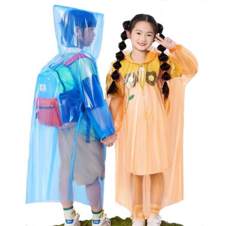 Card Style Waterproof Children Disposable Raincoat EVA Transparent ...