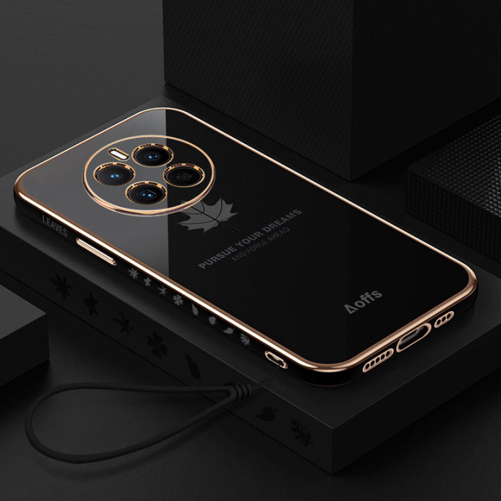 For Huawei Mate 50 / Mate 50 Pro Back Cover with Lanyard Luxury 6D ...