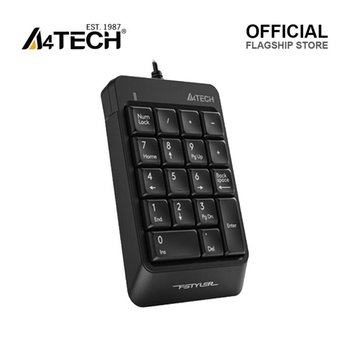 A4Tech FK13P FSTYLER Numeric Keypad - Sleek & Slim - Wired USB - Splash Resistant - Number pad ...