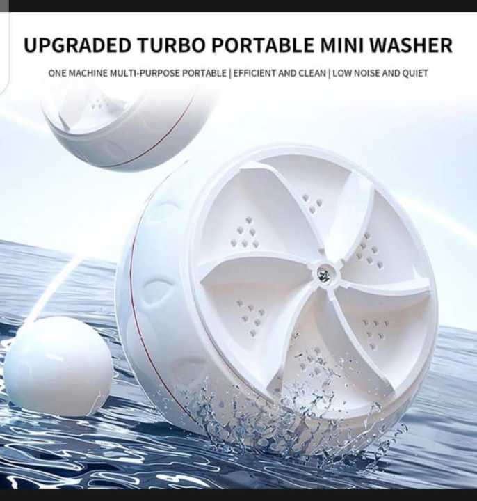 GM Portable Mini Washing Machine - Ultrasonic Turbine Clothes Dish ...