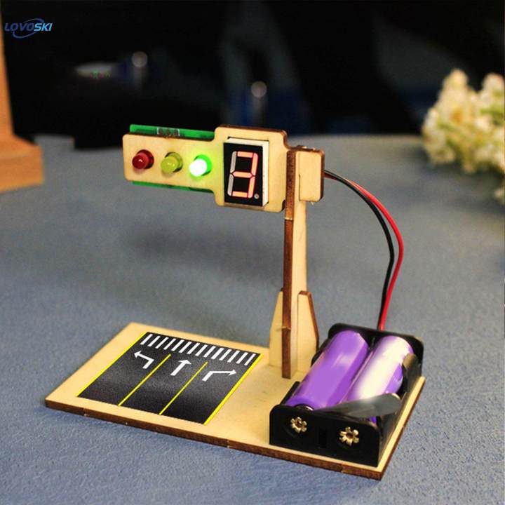 Pretend Toy Traffic Light Model Toy Technology Toy DIY Mini Simulated ...