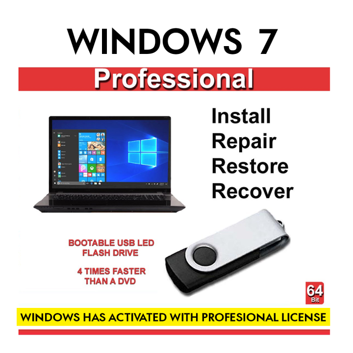 Windows 7 Activated Operating System in 32GB bootable USB For PC And ...