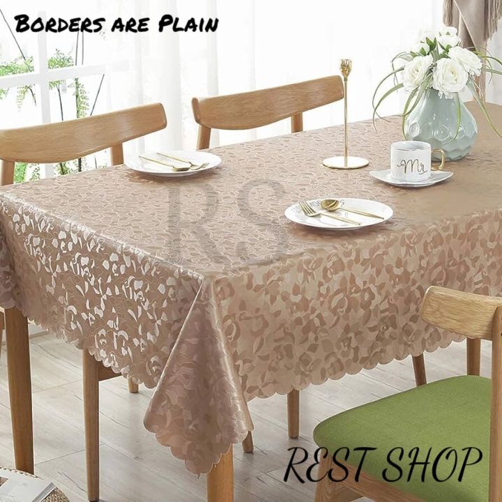 4 Seater 6 Or 8 Seater Emboss Dining Table Cover Protector | Daraz.pk