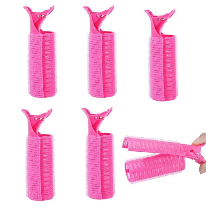 2 in 1 Hair Rollers with Clip, Large Size Self-Grip Curlers for Fluffy ...