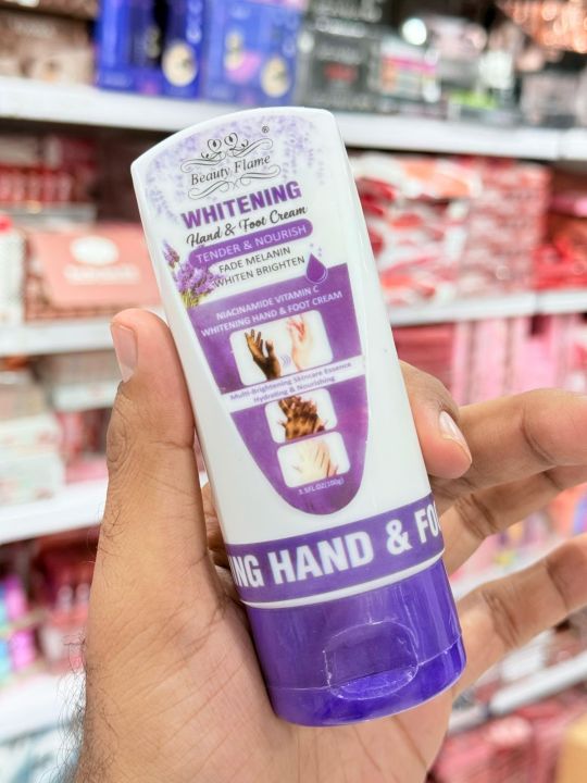 BEAUTY FLAME Whitening hand & foot cream *non greasy* Niacinamide ...