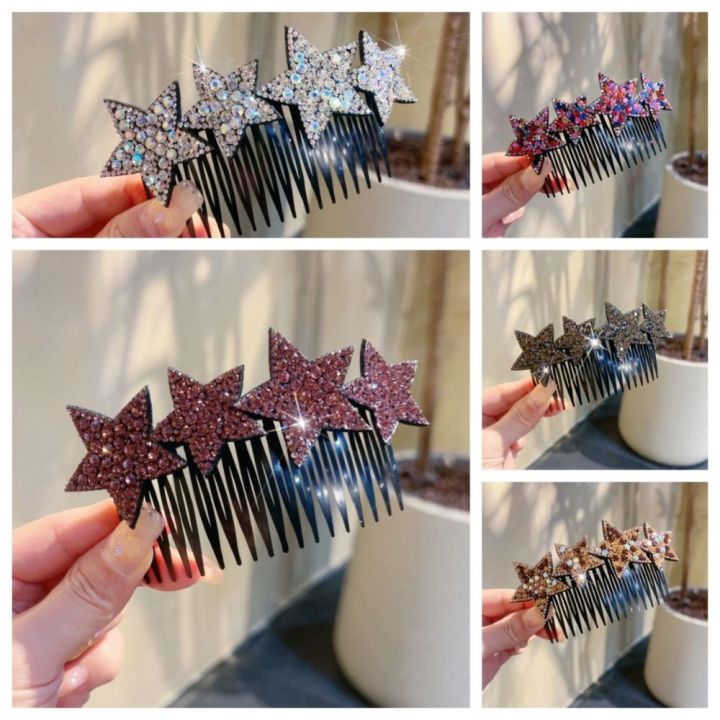 New Hair Clip Five Pointed tar Hair Comb Retro Headdre hiny Hair ...