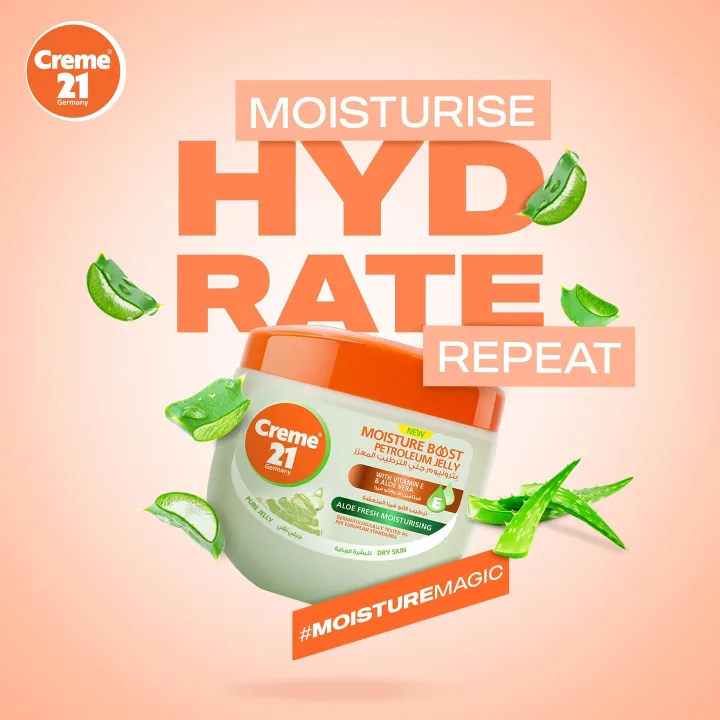 Creme 21 Germany Moisture Boost Petroleum Jelly with Vitamin E & Aloe ...