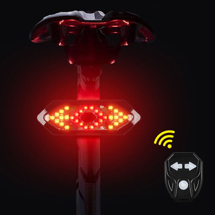 Rear Lamp Smart Bike Wireless Remote Turn Signal Lights Bicycle LED LED ...