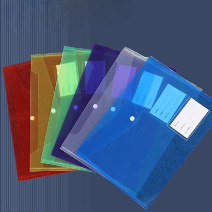 Binder Envelopes For School A4 Binder Pocket With Button. Transparent ...