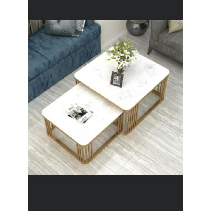Modern 2 size marble Sheet centre tables | Daraz.pk
