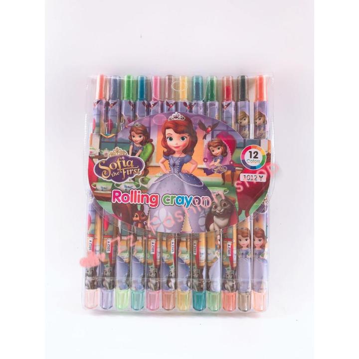 【Rong Cai】 Sofia Twistable Crayon 12 Pcs | Daraz.pk