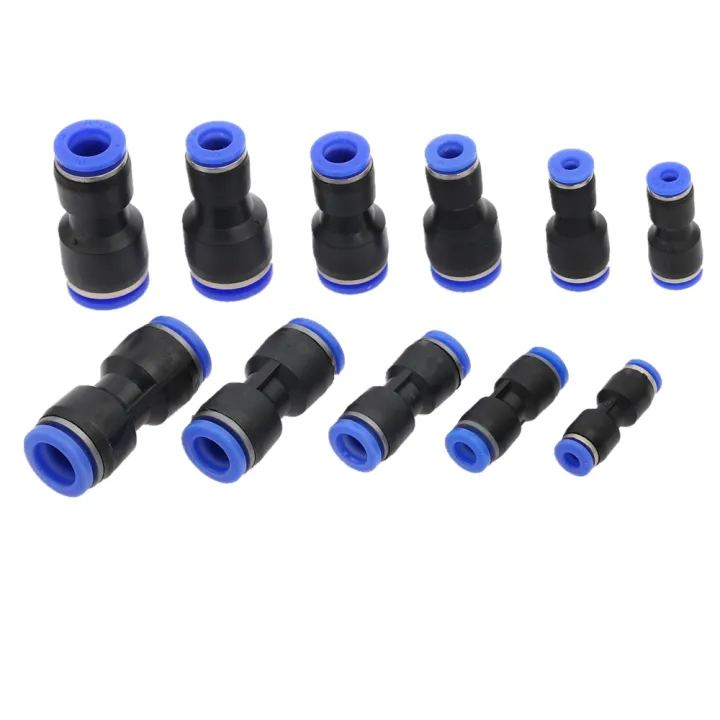 1pcs Pneumatic Fittings Push In Straight Reducer Connectors For Air ...