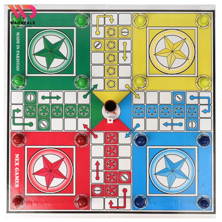 🎲 Classic 18-Inches Ludo Plywood Board Game Family Fun 2–4 Players ...