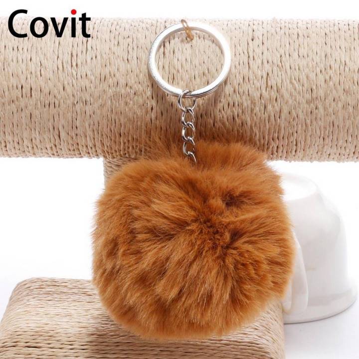 Pom Pom Key Chain Rabbit Fur Ball Key Rings | Daraz.pk