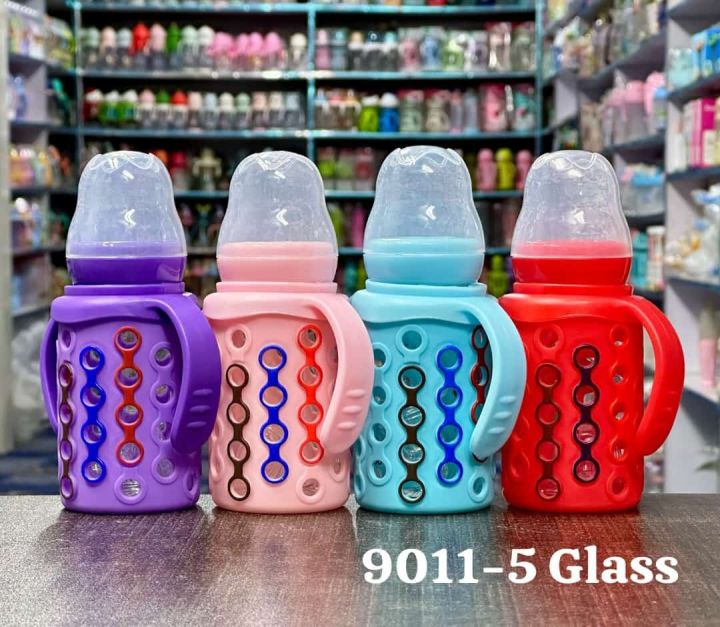 9011-2 Baby Glass Feeders Bottle 120ml 4oz Narrow Neck Teat Imported ...