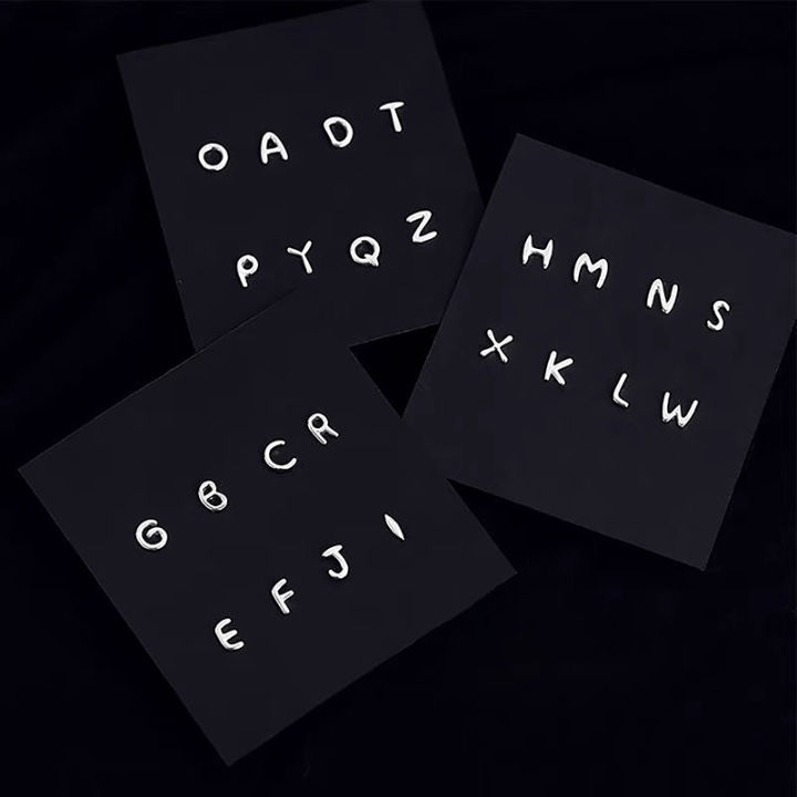 1Pair 26 Letter Stud Earrings Small Alphabet Name Earring Fashion ...