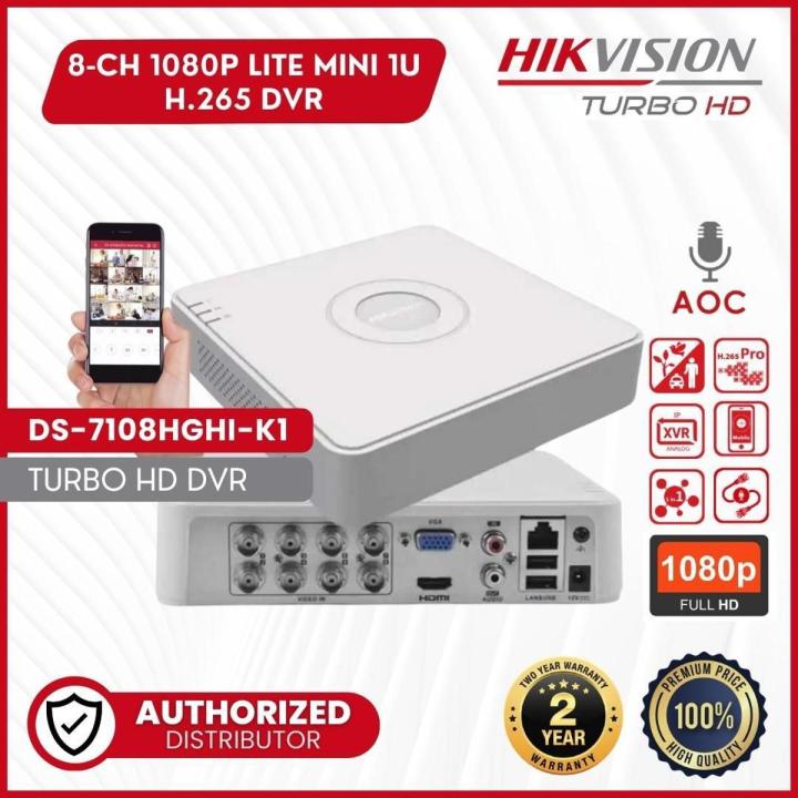 HIKVISION DS-7108HGHI-K1 8-ch 1080p Lite Mini 1U H.265 DVR Turbo HD ...