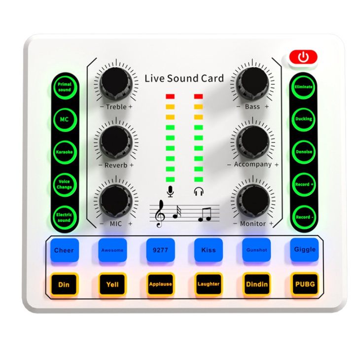 Live Sound Card Plastic Live Sound Card M8 Wireless Bluetooth Audio ...
