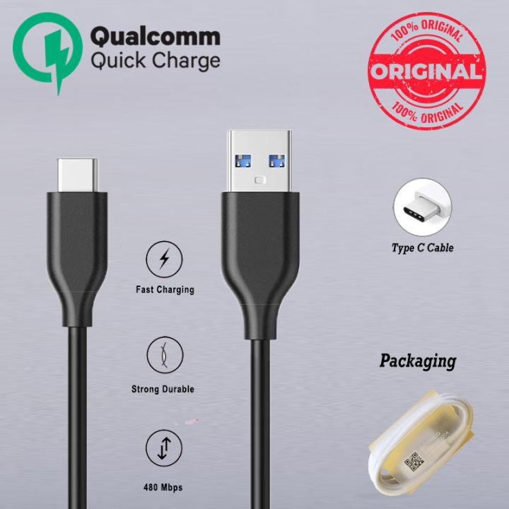 Data Cable Type C to USB Fast Charging Qualcomm Adapter Supported Type ...