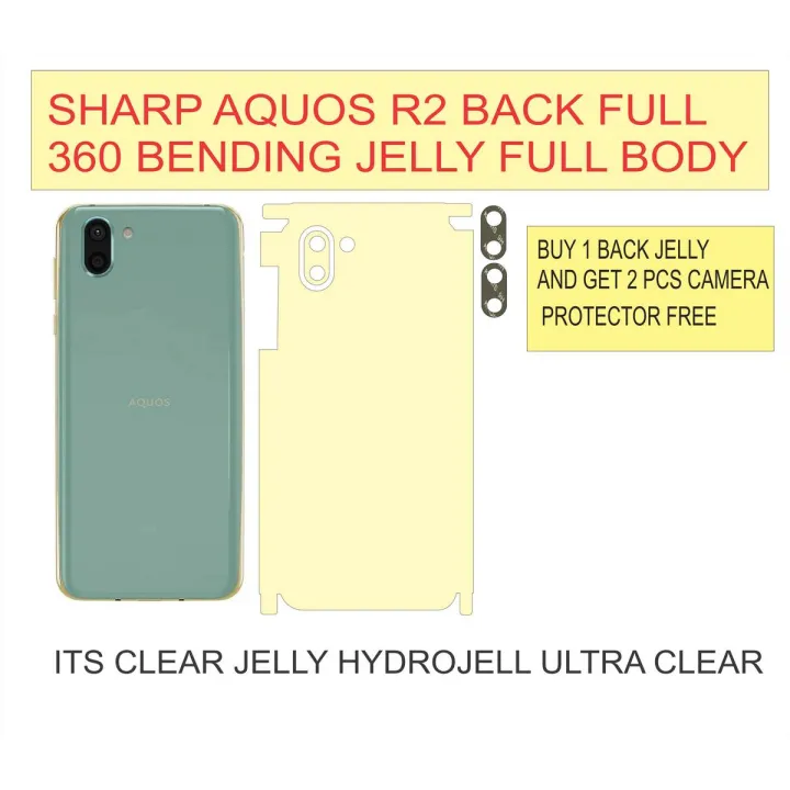 SHARP AQUOS R2 BACK FULL BODY 360 JELLY ALL ROUND BENDING HYDROJELL ...