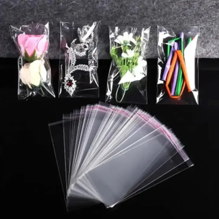 Pack of (50) 2.5x3 inch Crystal Clear Flap Seal Bag Resalable Poly ...