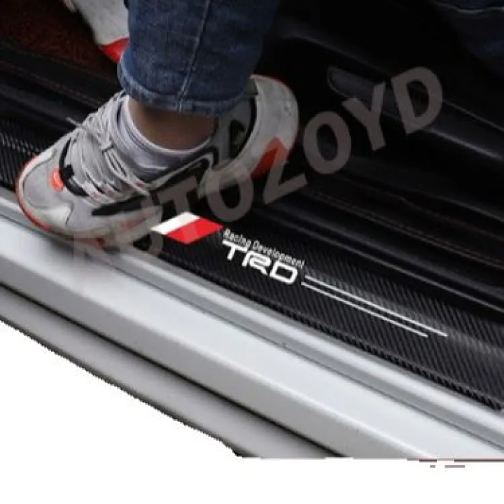TRD Door Sill Stickers Carbon fiber - Door Entry Stickers/Door Welcome ...