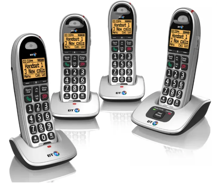 BT 4000 Quad (04 Sets) intercom plus PTCL Wireless landline phone with ...