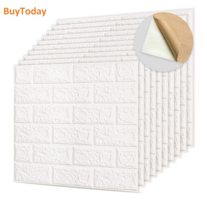 3D Brick Wall Stickers Self Adhesive Wallpaper Sheets 2mm | Peel and ...