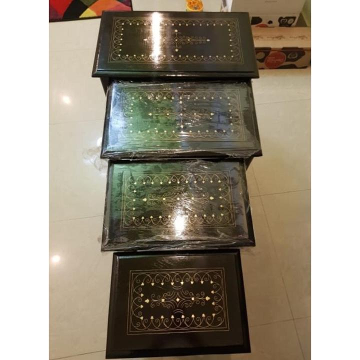 Wooden Tables set Chinyoti Solid Sheesham Wood Nesting Tables (Set of 4 ...