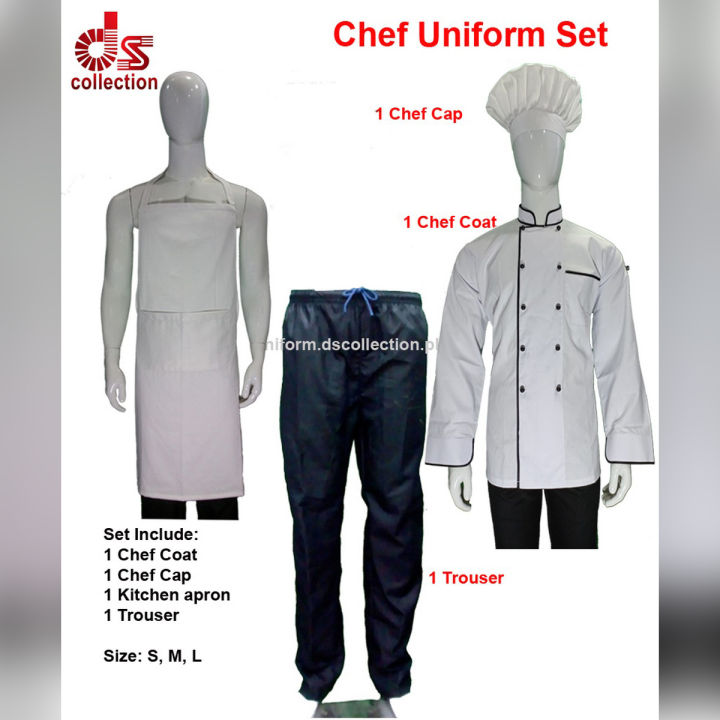 DS.pk Chef uniform set unisex white | Daraz.pk