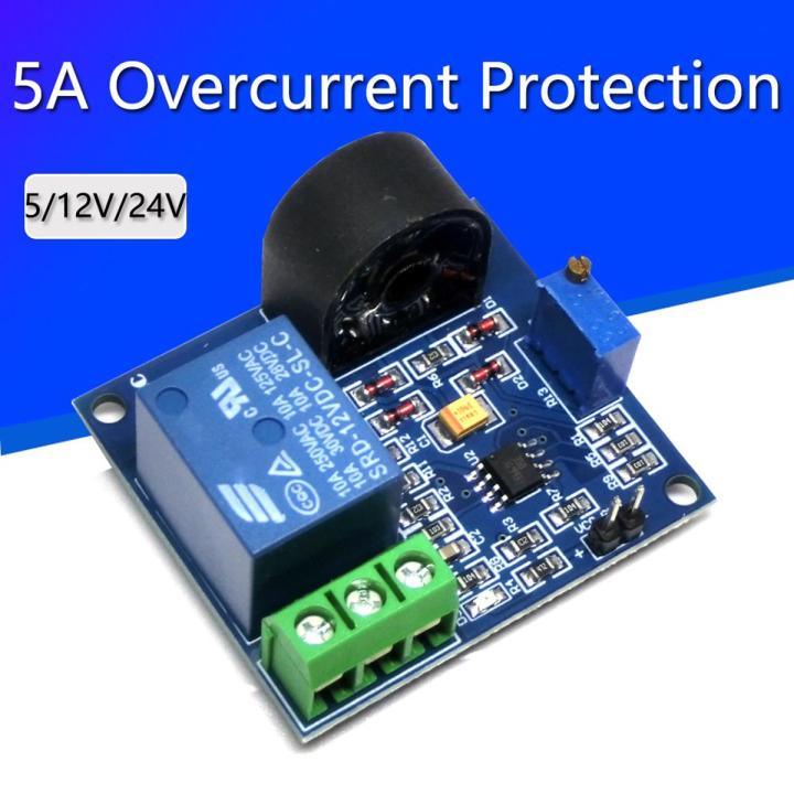 5A Overcurrent Protection Relay Module AC Current Detection Board 12V ...