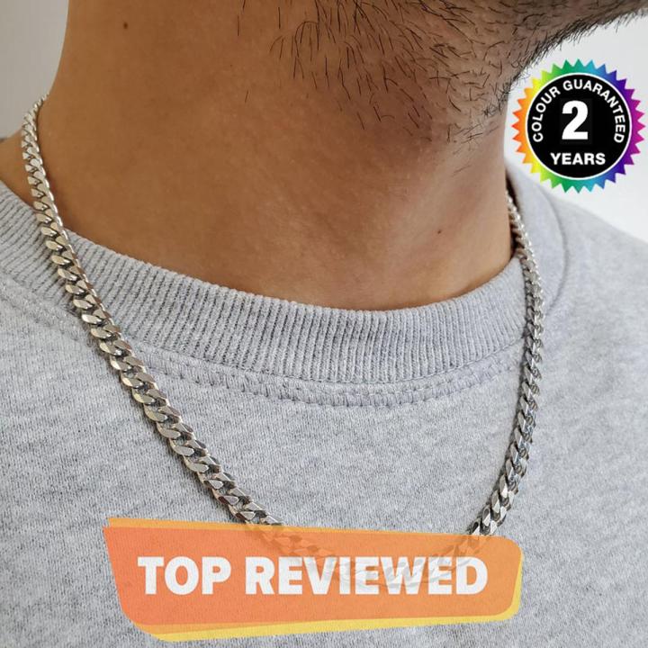 Stainless Steel High Quality Cuban Trendy Link Sterling Silver Neck ...