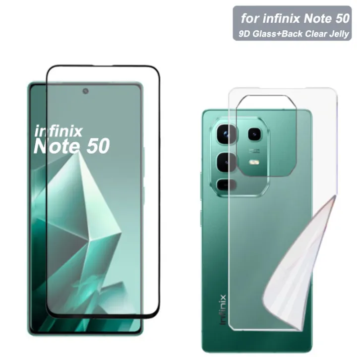 Pack of 2 - Infinix Note 50 Complete Black 9D 21D 11D Tempered Glass ...