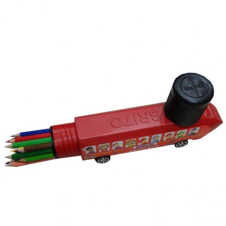 Brito Bus Pencil Colors Box For Kids - 24 Piece | Daraz.pk