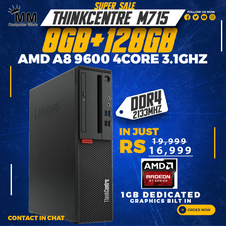 AMD A8 9600 With R7 1GB Graphic Card With DDR4 8GB RAM and 128GB M.2 ...