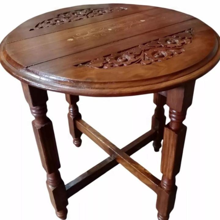 Wood Nesting Table Chinioti Solid Sheesham Side Table Set of 1 Home ...
