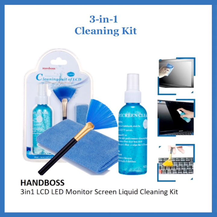 3-in-1 LCD/LED Screen Cleaning Kit – Safe, Non-Alcohol Solution with ...