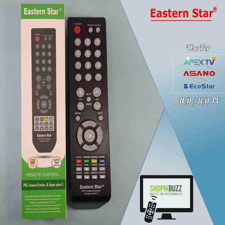 Eastern Star Asano Universal Remote For LED & LCD TV and lcd Remote || Ecartmax | Daraz.pk