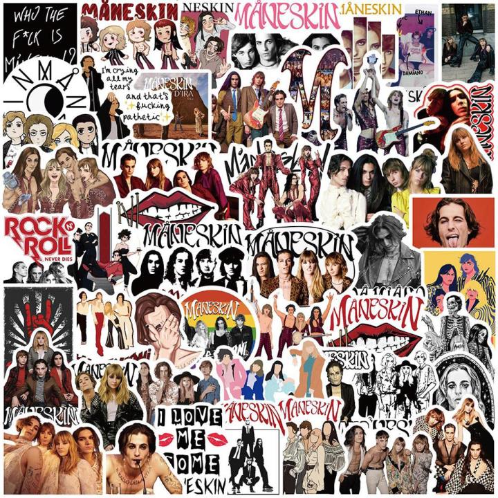 10/25/50pcs Italy Rock Band Maneskin Singer Stickers Graffiti Luggage ...