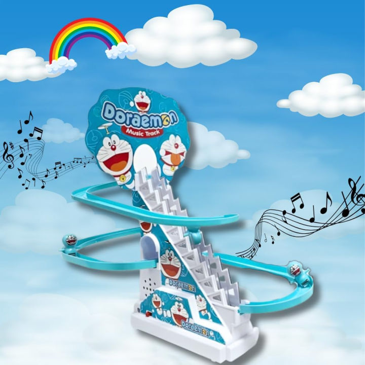 Doraemon Slide Toy Set with Interactive Music and Lights - Blue | Daraz.pk