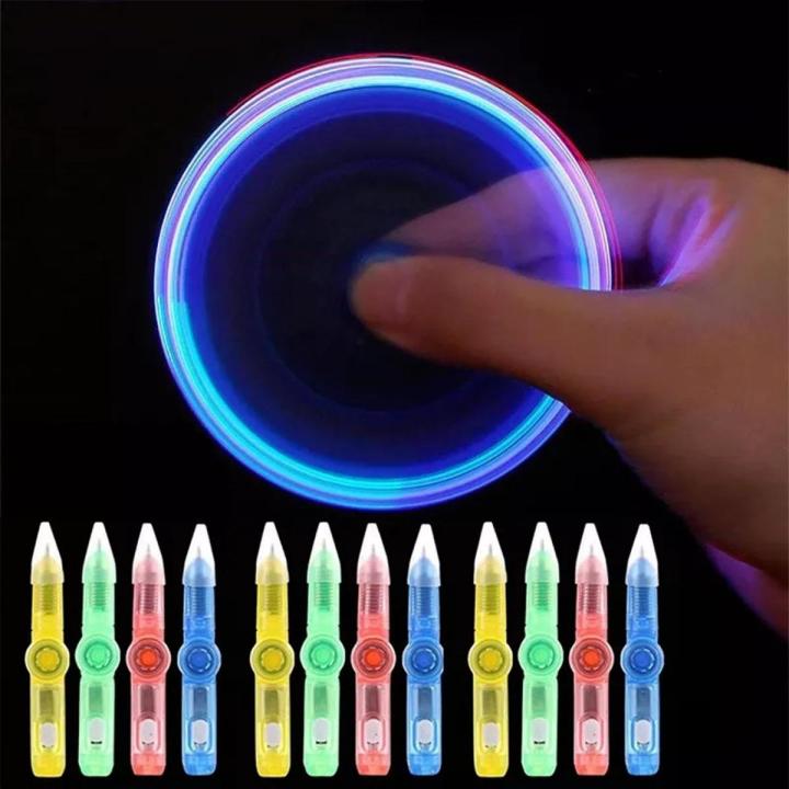 01 PC Spinning Luminous GEL Pen LED Light Education Rotating Gaming ...
