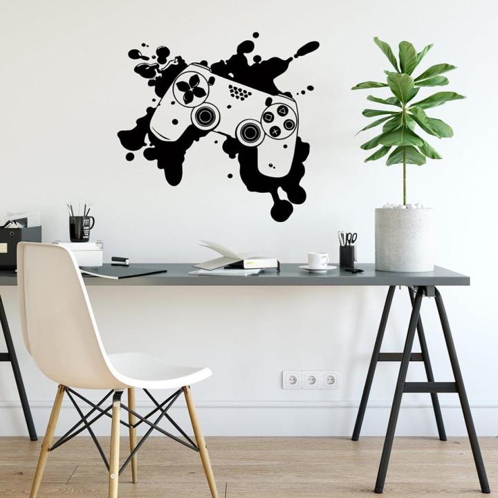 Gaming Wall Decal Gamer Vinyl Stickers Joysticks Video Game Wall ...