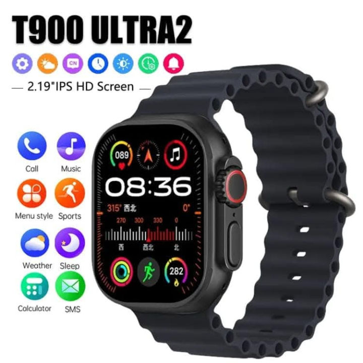 T900/D20 Smartwatch for Men & Women – HD Touchscreen, Bluetooth Calling ...