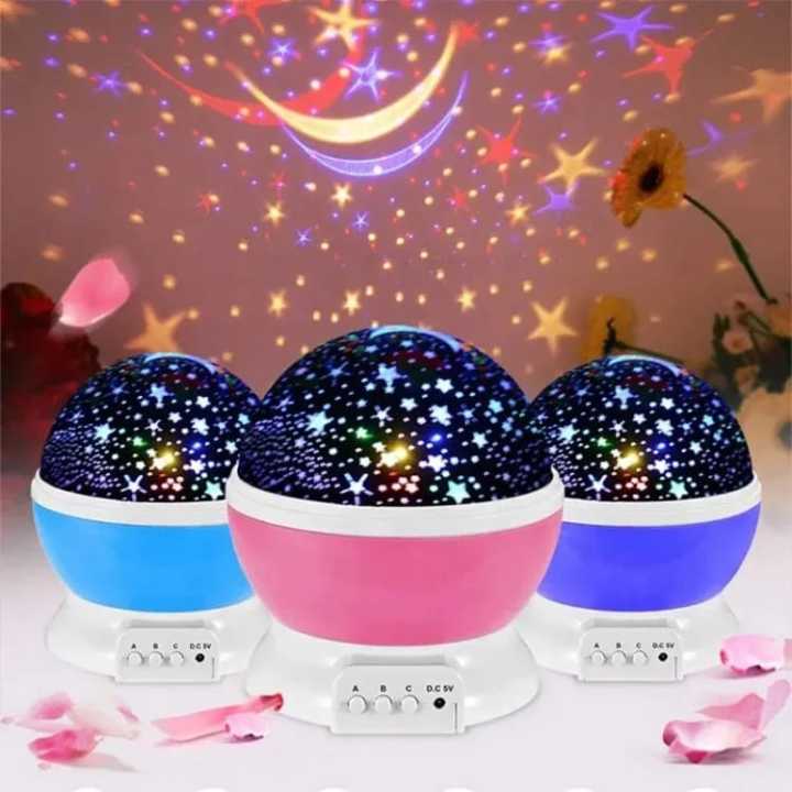 A.M Night Light Star Lamp Starry Sky Projector Baby Light 360° Rotation ...