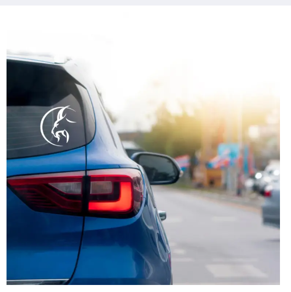 Markhor sticker White color for Car Bumper Bonnet Window | Daraz.pk