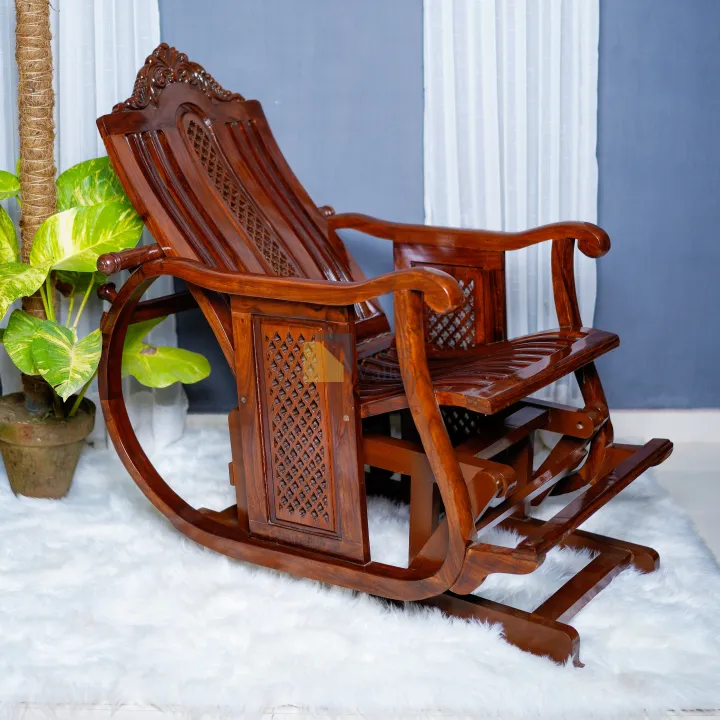 Wood Valley-Wooden Racking Chair-Sheesham Racking Chair- Premium ...