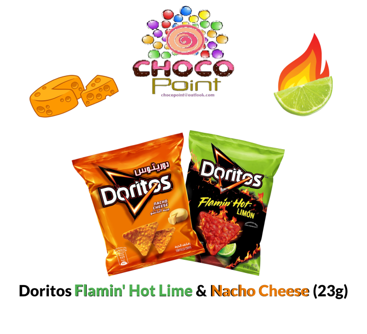 Doritos Flaming Hot Limon 23g & Doritos Nacho Cheese 23g (Imported ...