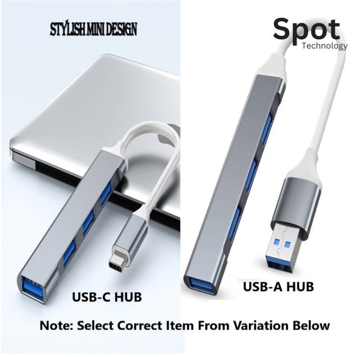 Spot -USB C / A HUB 3.0 Metal Type C 4 Port Multi Splitter Adapter For ...
