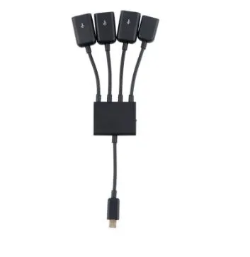 "4-Port Micro USB OTG Hub Cable: Power and Charging Splitter for ...